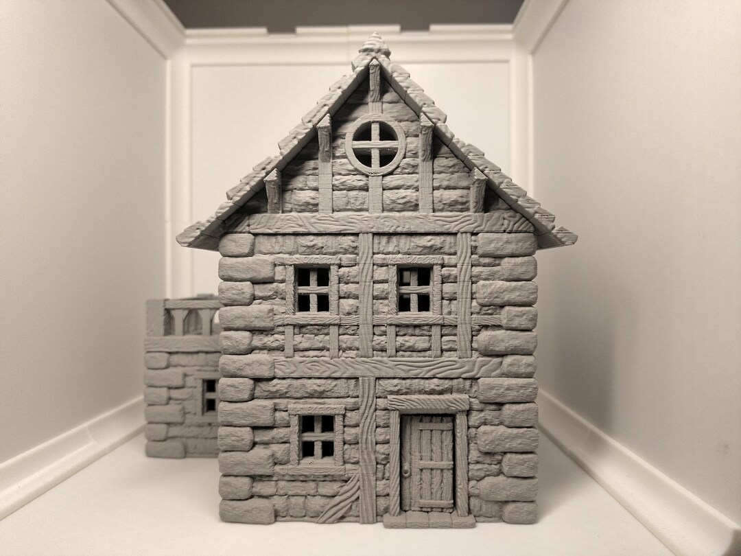 Medieval House for 28mm Scale With Playable Interior | 3D Printed ...