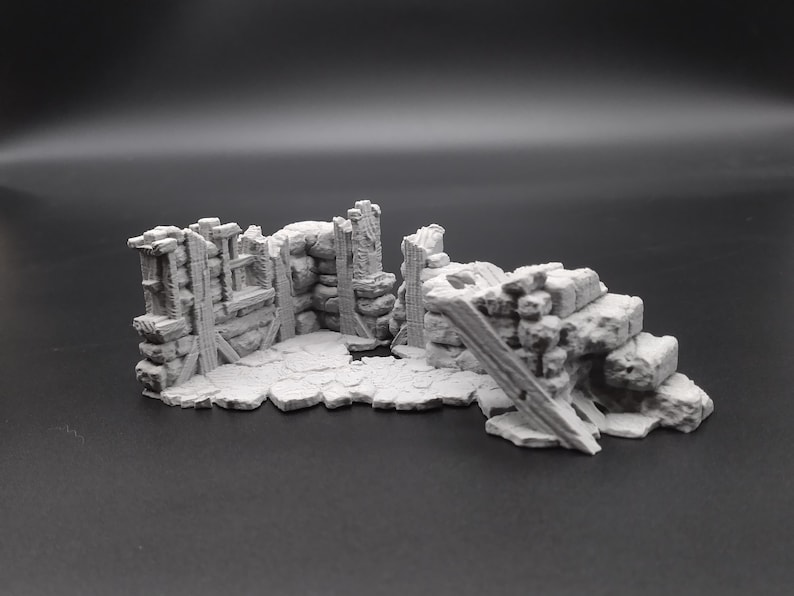 Ruined House for Miniature Games 3D Printed | 28mm | Scatter or Area ...