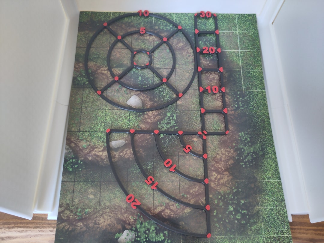 Area of Effect Spell Templates, Circles, Cone, Line | D&D - Etsy