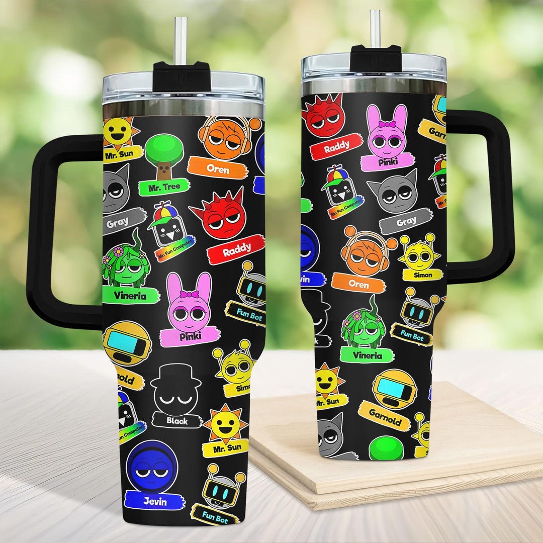 Sprunki Game Tumbler 40oz, Sprunki Fan Tumbler, Sprunki Tumbler for Boy ...