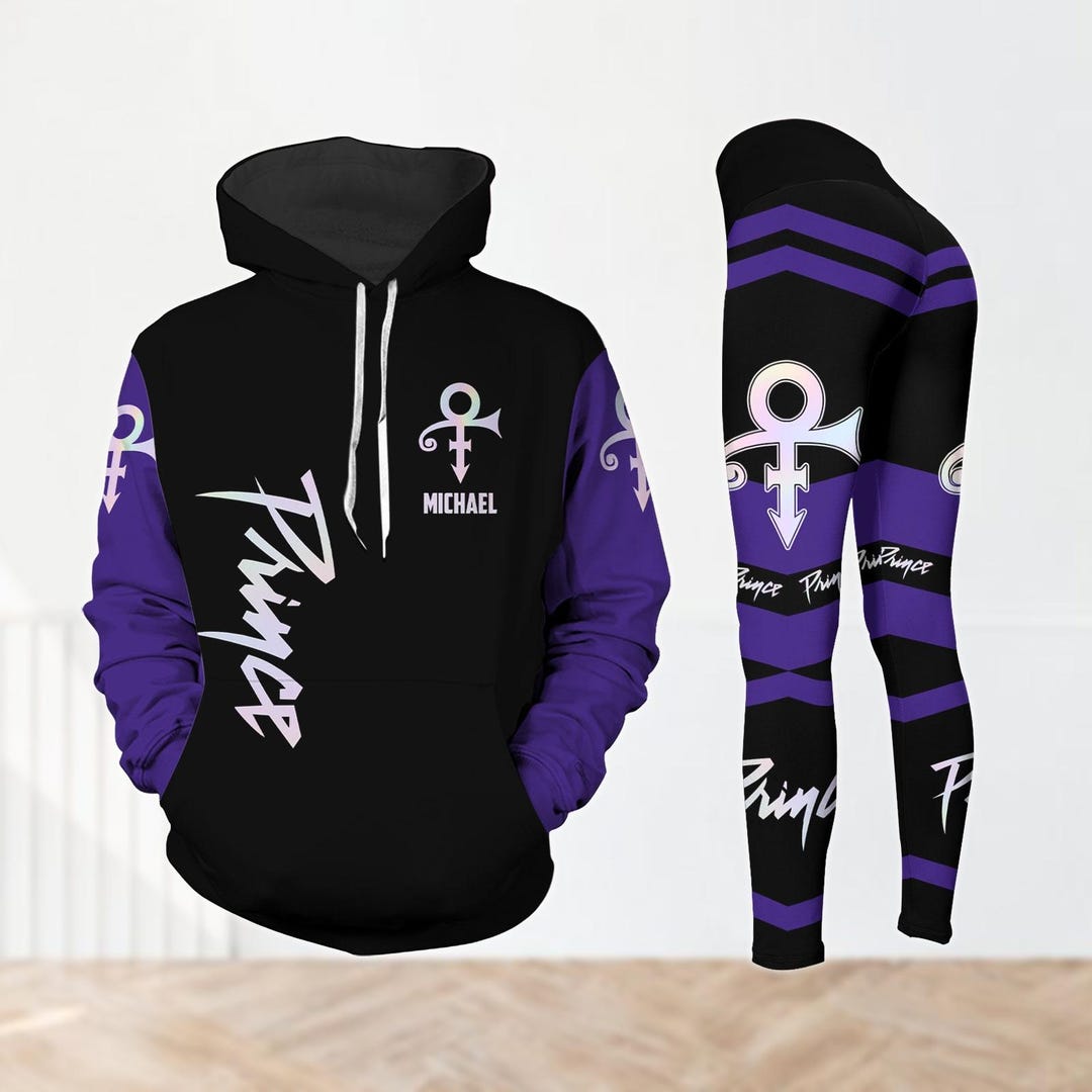 Custom Prince Purple Hoodie and Leggings, Purple Rain Hoodie, Prince ...
