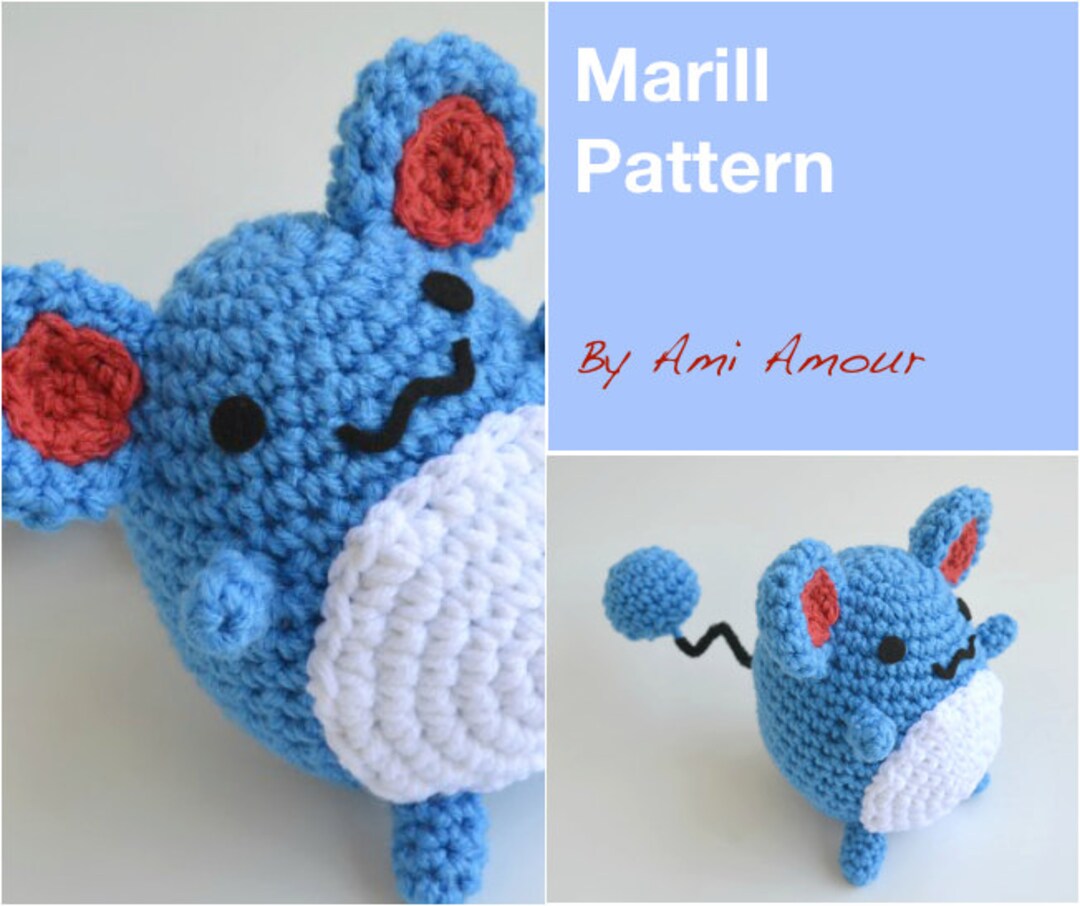 Mouse Pattern Marill Pokemon Amigurumi PDF - Etsy