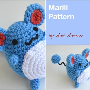 Mouse Pattern Marill Pokemon Amigurumi PDF - Etsy