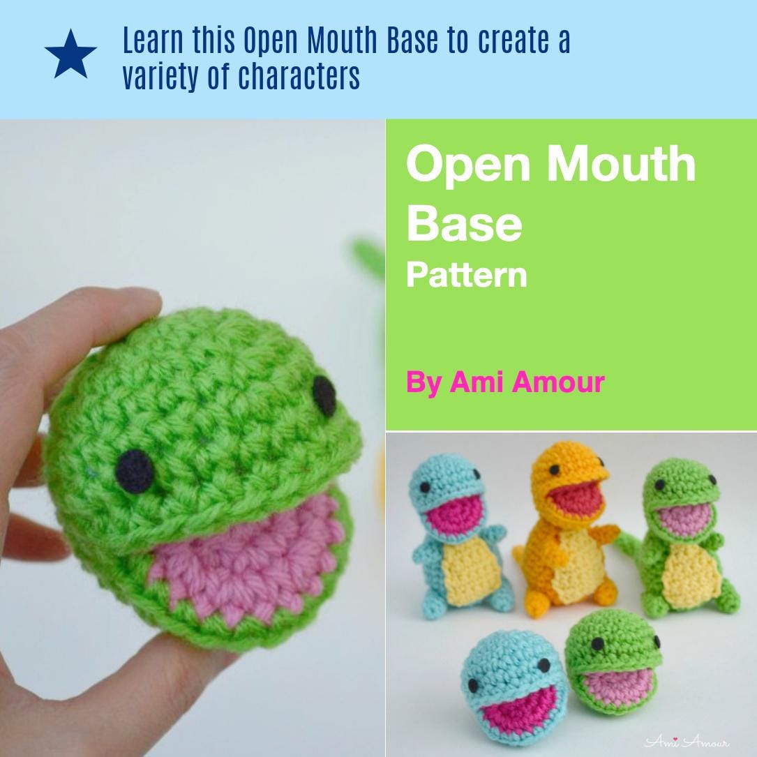 Open Mouth Amigurumi Crochet Pattern Collection E-book - Etsy