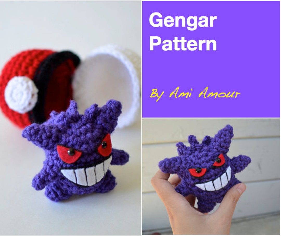 Gengar Pattern Amigurumi Pokemon Pattern Crochet PDF - Etsy