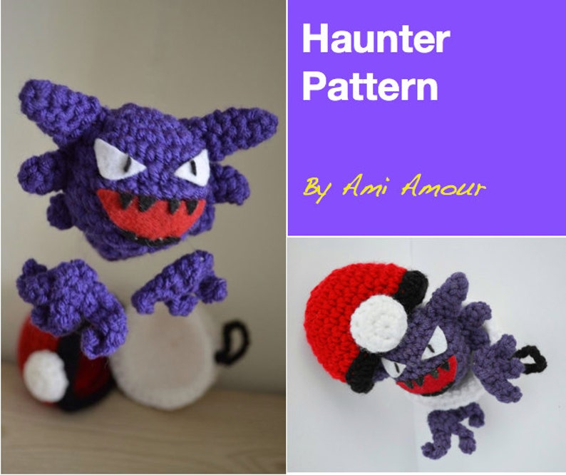 Haunter Pattern Amigurumi Pokemon Pattern PDF Crochet - Etsy