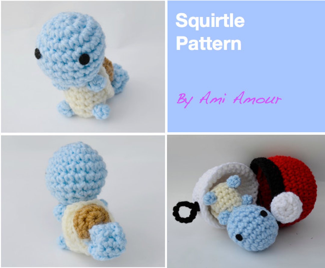 Squirtle Pattern Amigurumi Crochet Pokemon - Etsy