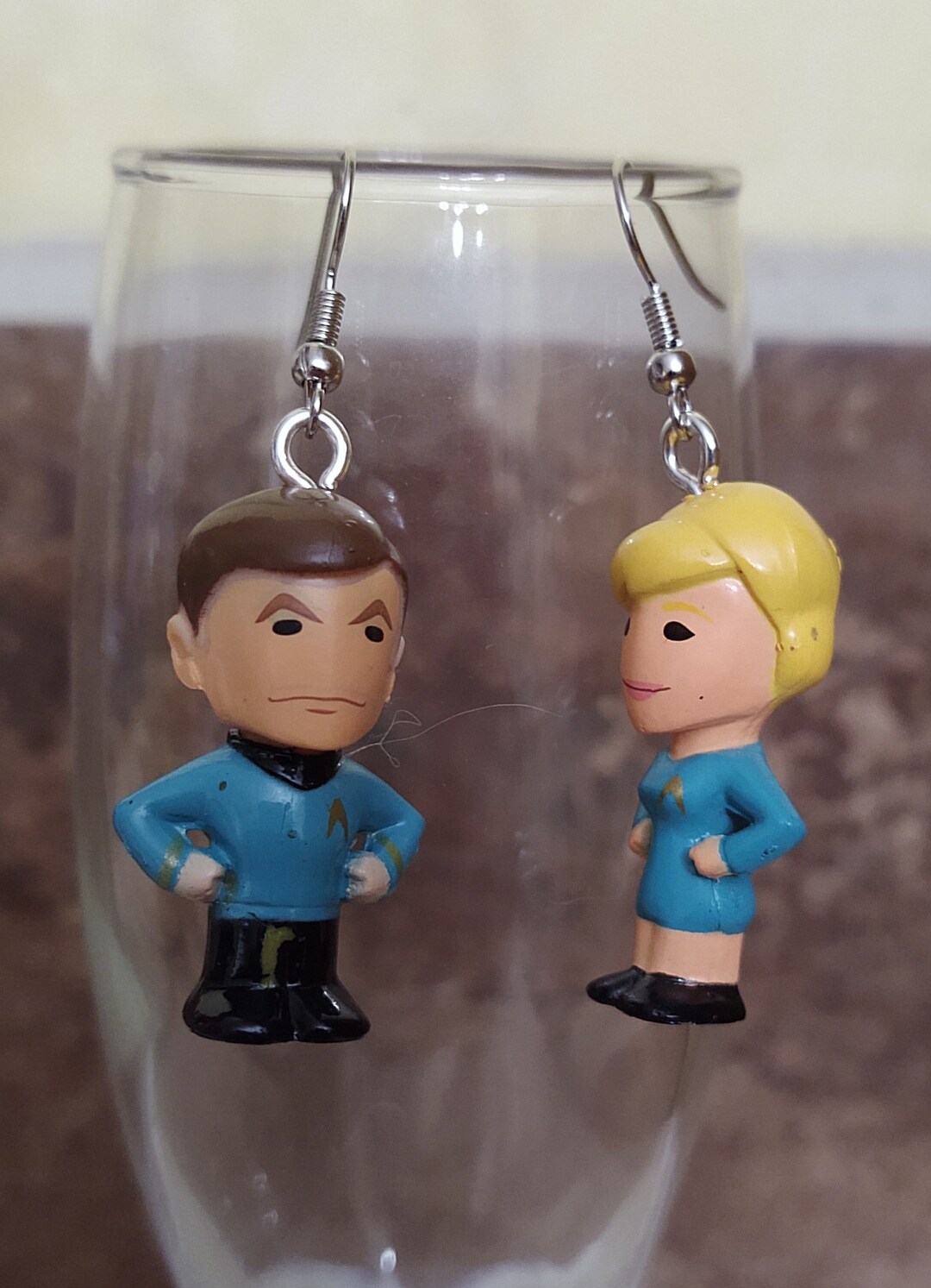 Star Trek Chibis Dr. Mccoy and Nurse Chapel Earrings - Etsy