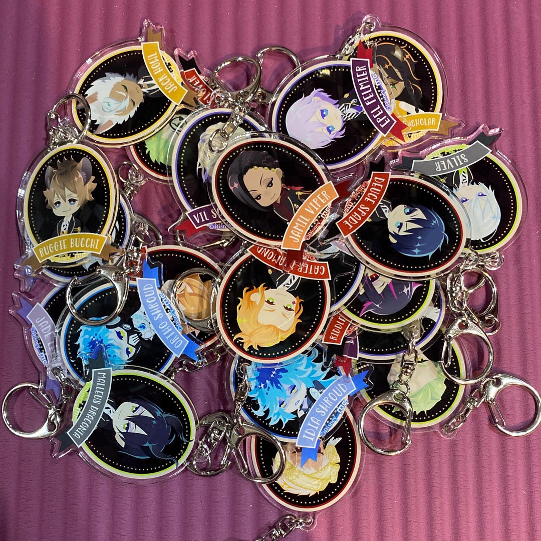 Twisted Wonderland Chibi Nametag Oval Acrylic Keychain - Etsy