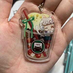 Demon Slayer Neko Ice Cream Float Acrylic Charms - Etsy