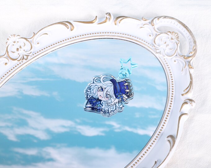 Genshin Impact Furina Crayon Styled Keychains - Etsy