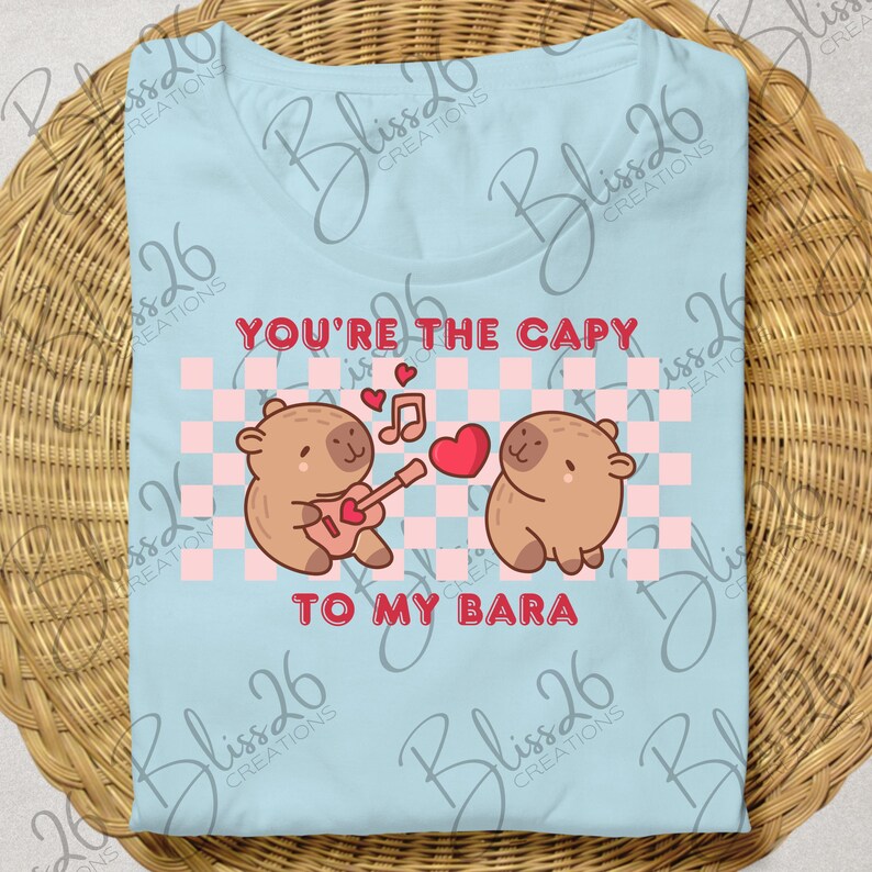 Adorable Capybara PNG for Valentine's Day, Sublimation Print, DIY T ...