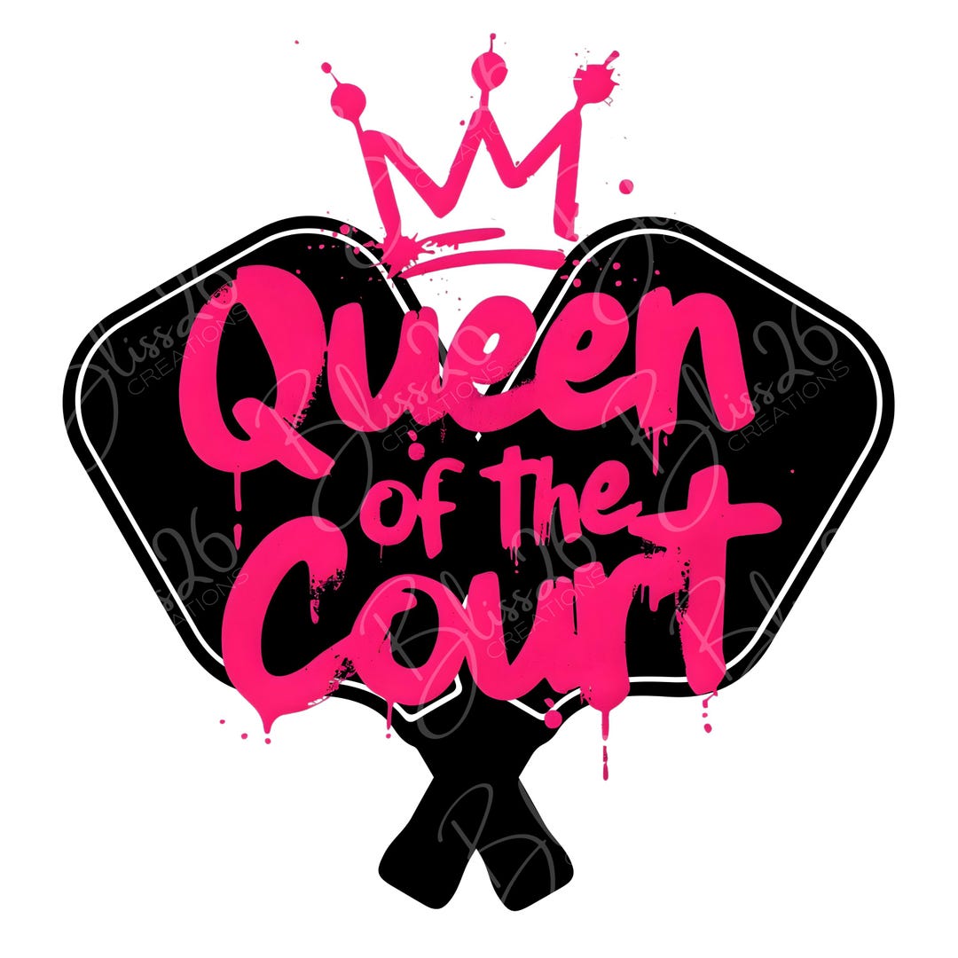 Pickleball PNG, Queen of the Court PNG, Pink Graffiti, Dink PNG ...