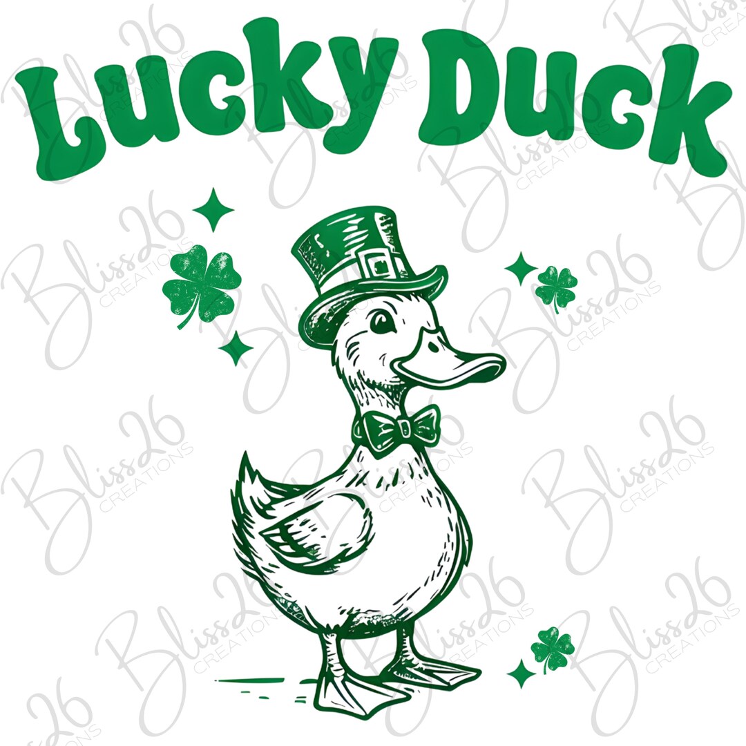 Lucky Duck St. Patrick’s Day PNG – Irish Digital Download - Leprechaun ...
