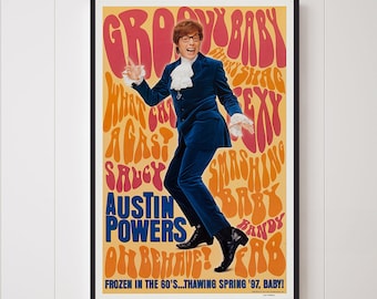 Vintage 1997 Austin Powers Movie Poster - Etsy