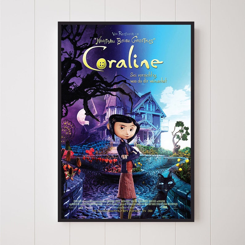 Coraline Movie Poster Canvas Printing Wall Art Home Decor Unique Gift ...