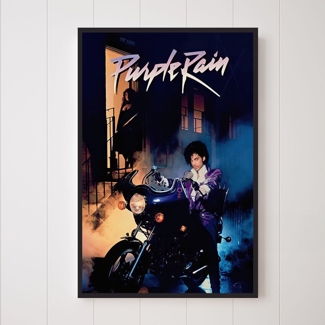 Prince Purple Rain Movie Poster Canvas Printing Wall Art Home Decor ...