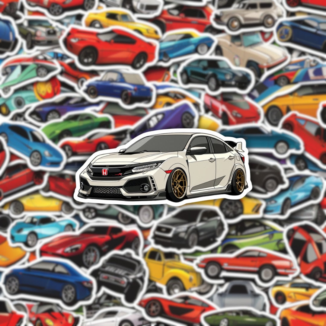 Honda Civic Type R Sticker, Waterproof, Scratch and UV Resistant, Phone ...