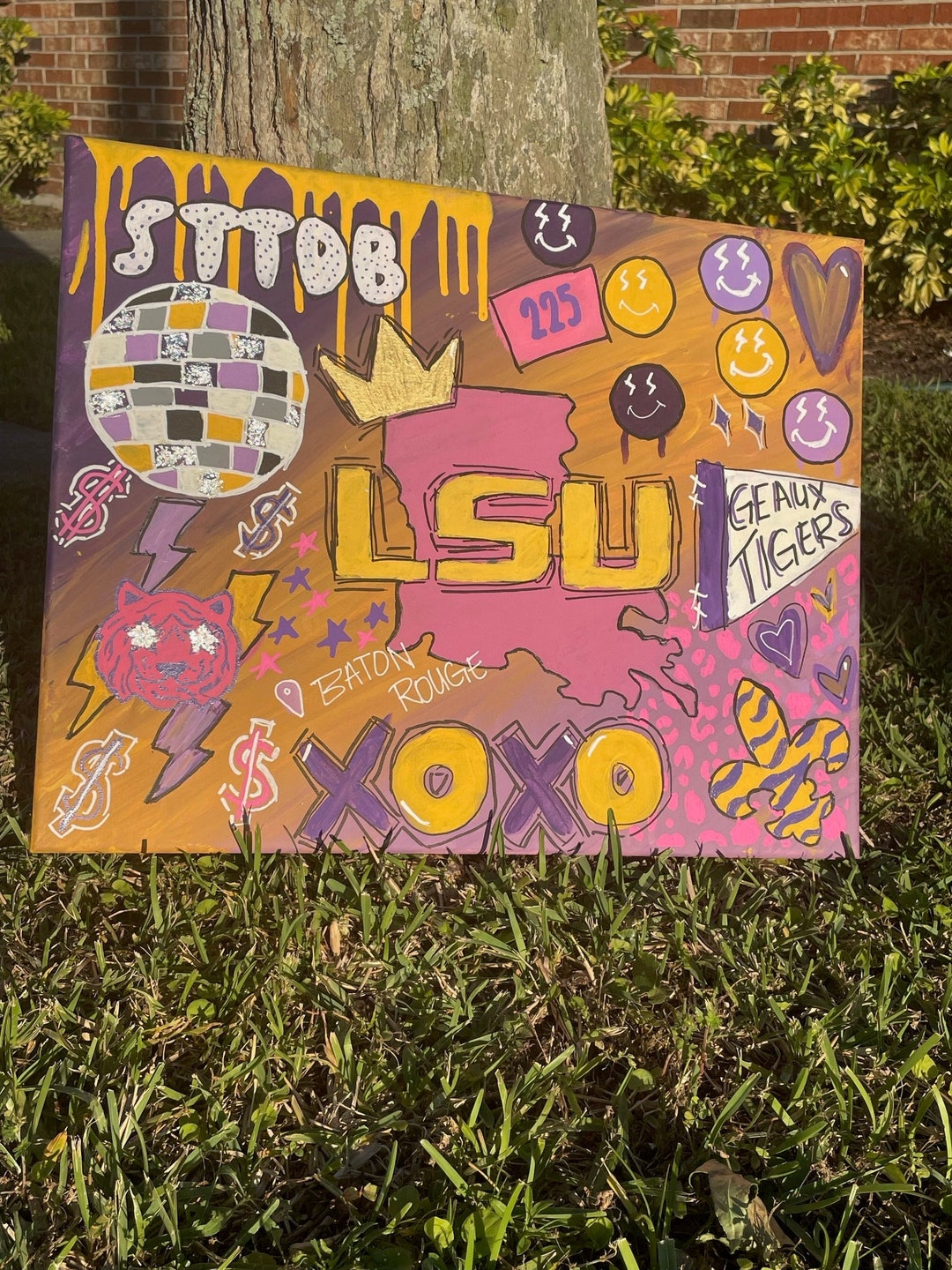 College Preppy Art Canvas 16x20 LSU Customize - Etsy