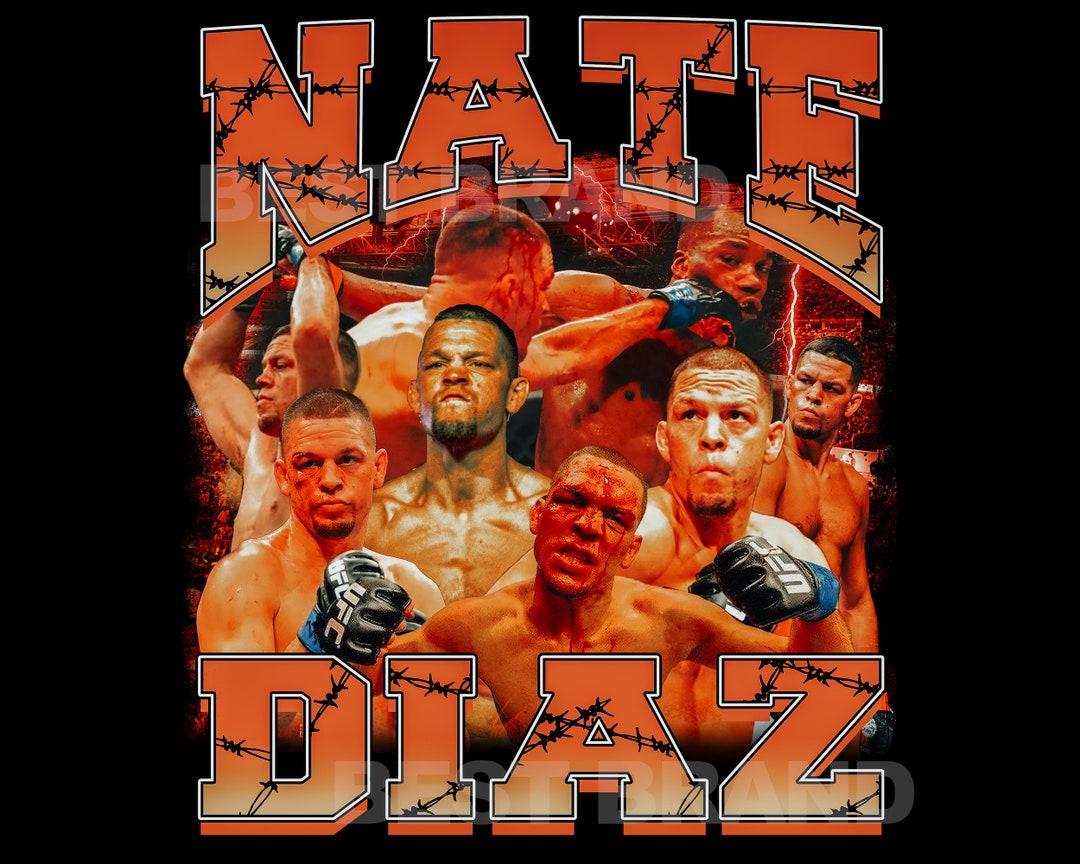 Nate Diaz Png,t-shirt Design Digital File, 300 DPI ,PNG File,4500x5100 ...
