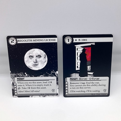 B-1001 License Playset of Alt Arts - X 3 Cards - Netrunner Card Asset Bioroid/ Custom Edit Proxy ...