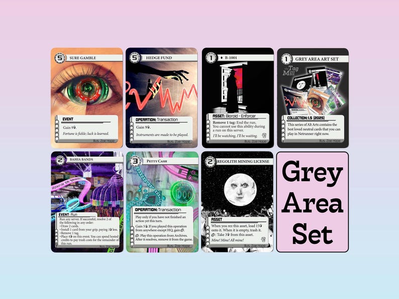 Petty Cash Playset of Alt Arts - X 3 Cards - Netrunner Card / Custom ...