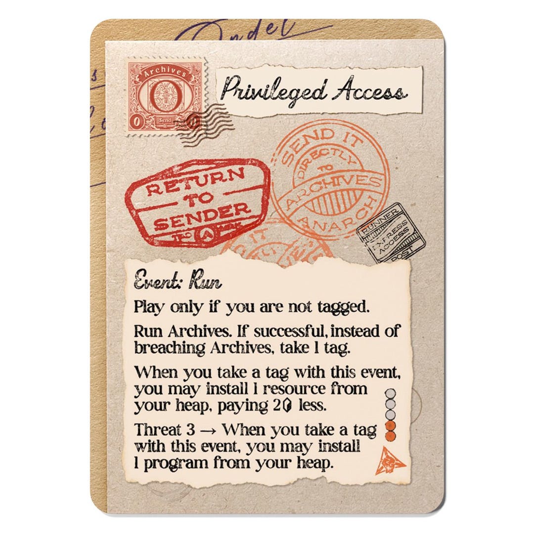 Privileged Access Alt Art Netrunner Card | Send It! Set | Cyberpunk ...