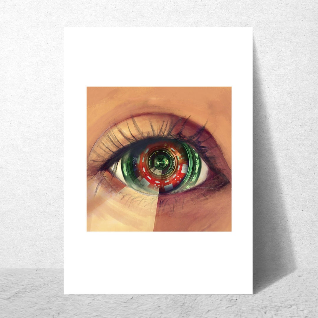 Sure Gamble Print | Cyberpunk Netrunner Art | 6x6 Archival Print on A4 | Wall Decor | Handmade ...