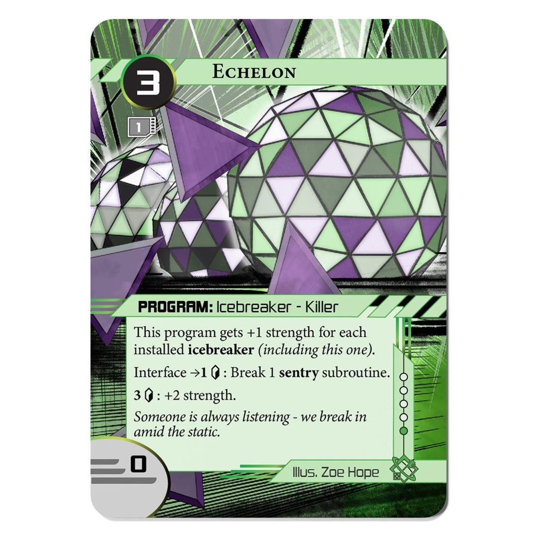 Echelon Alt Art Netrunner Card | Breaking in Set | Cyberpunk Card Game ...