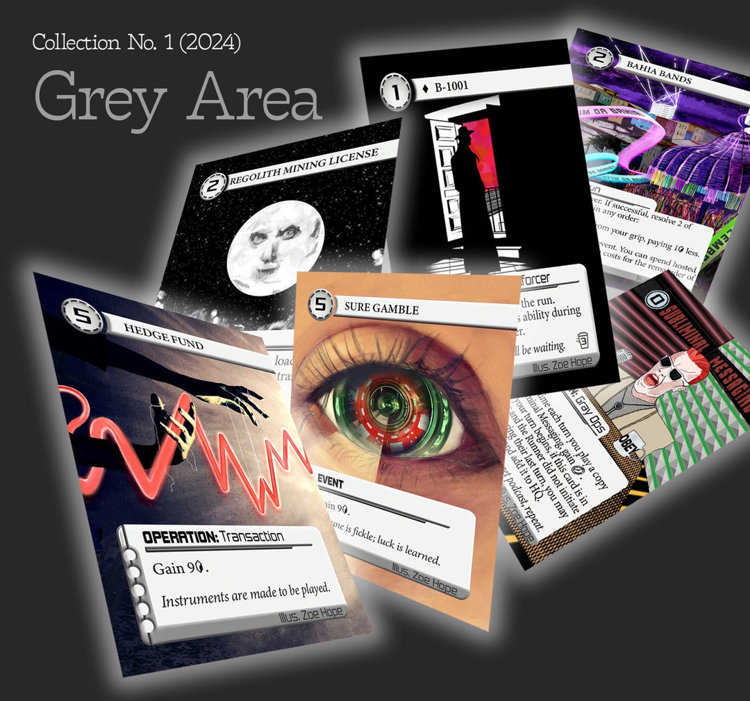 Grey Area Series *mega Pack * - 18 Cards - 6 X Playsets for Netrunner / Tournament Prizing ...