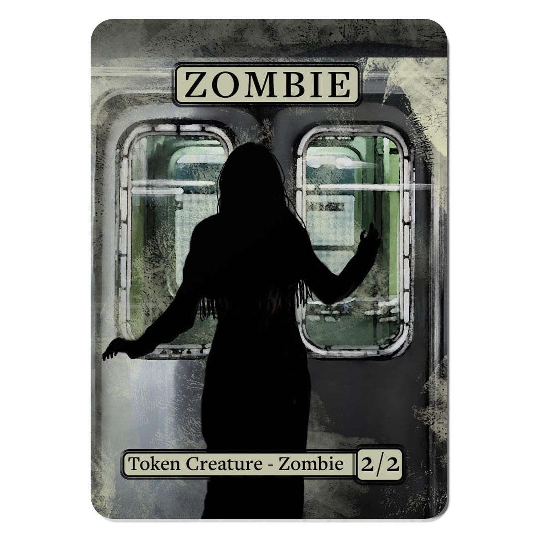 Zombie Token 2/2 for Magic: the Gathering MTG Creature Card Custom ...