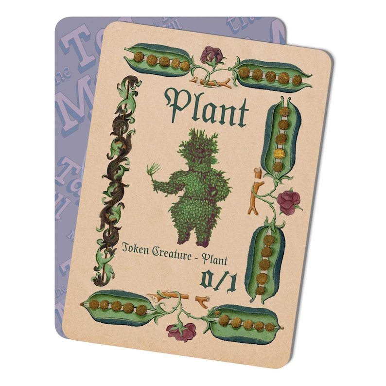 Plant 0/1 Medieval MTG Token | Green Creature | Medieval Style Proxy ...