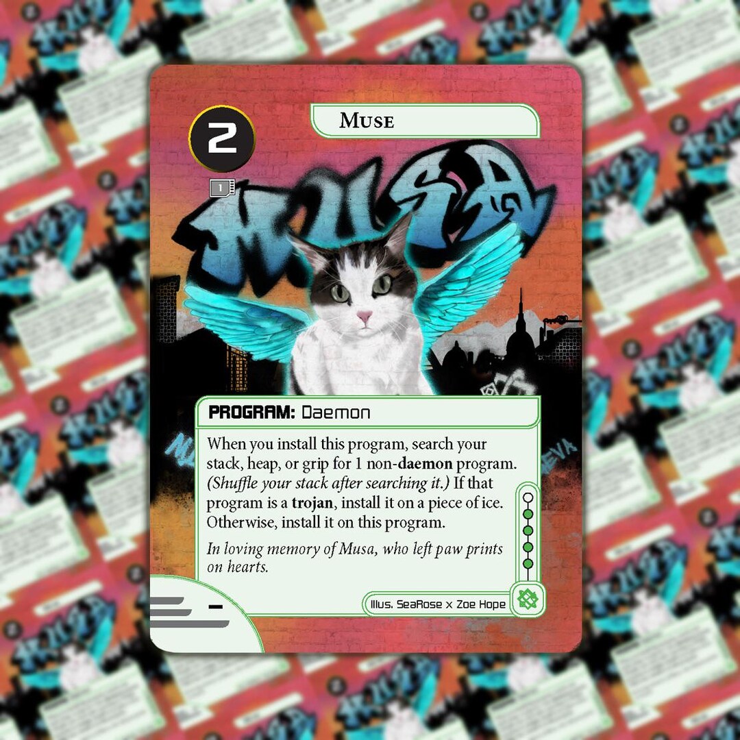 Muse Alt Art Netrunner Card | Full Playset X 3 Cards | Commissioned ...