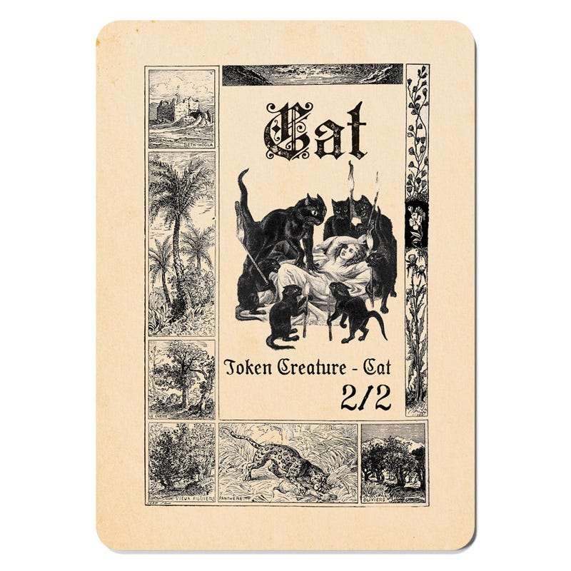 2/2 White Cat Token - Etsy UK