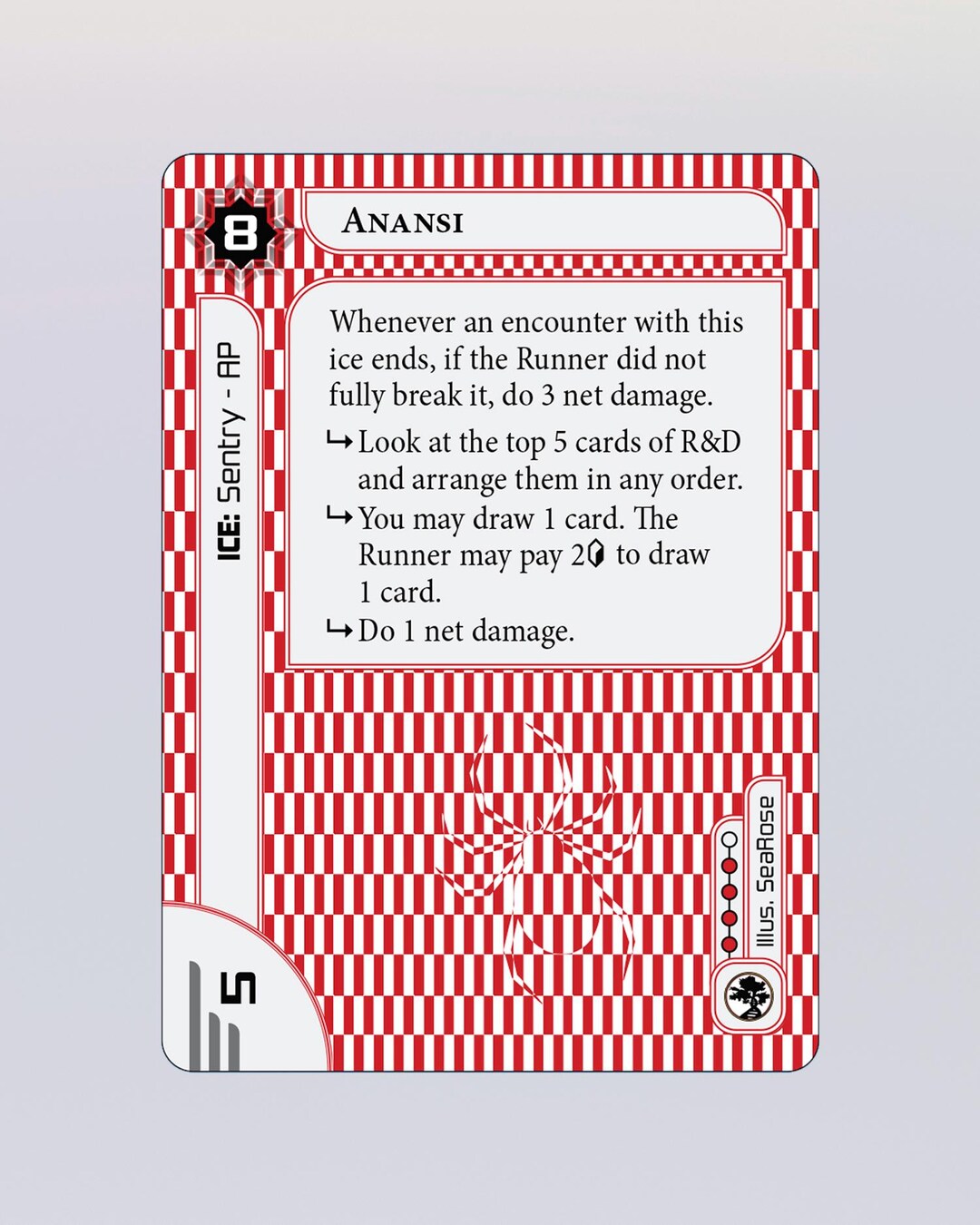 Anansi Netrunner Alt Art | Full Playset X 3 Cards | Original Op Art Staples Collection | Custom ...