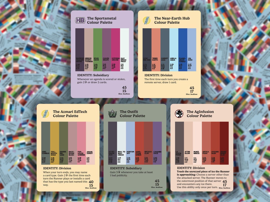 Colour Palette Series Corp *combo Pack * - 5 ID Cards Corp for ...