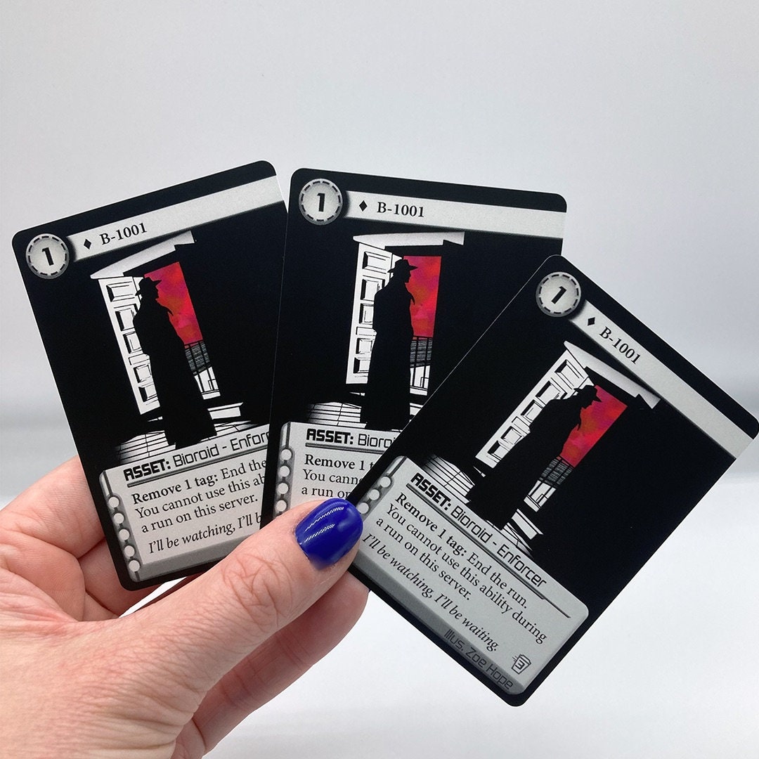 B-1001 License Playset of Alt Arts - X 3 Cards - Netrunner Card Asset Bioroid/ Custom Edit Proxy ...