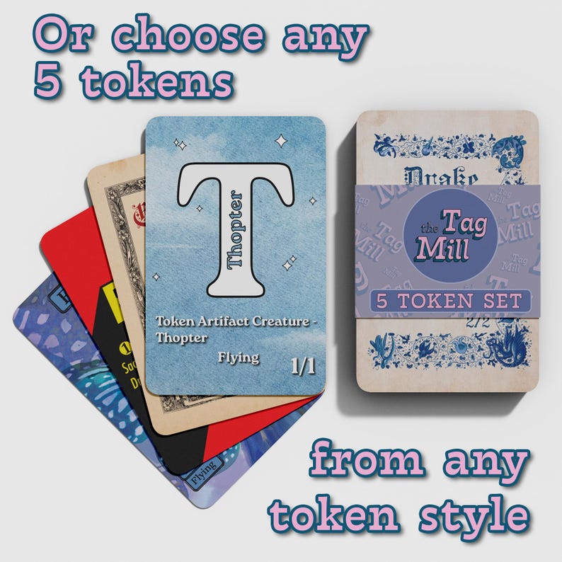 Drake 2/2 Medieval MTG Token | Blue Creature | Medieval Style Card for ...