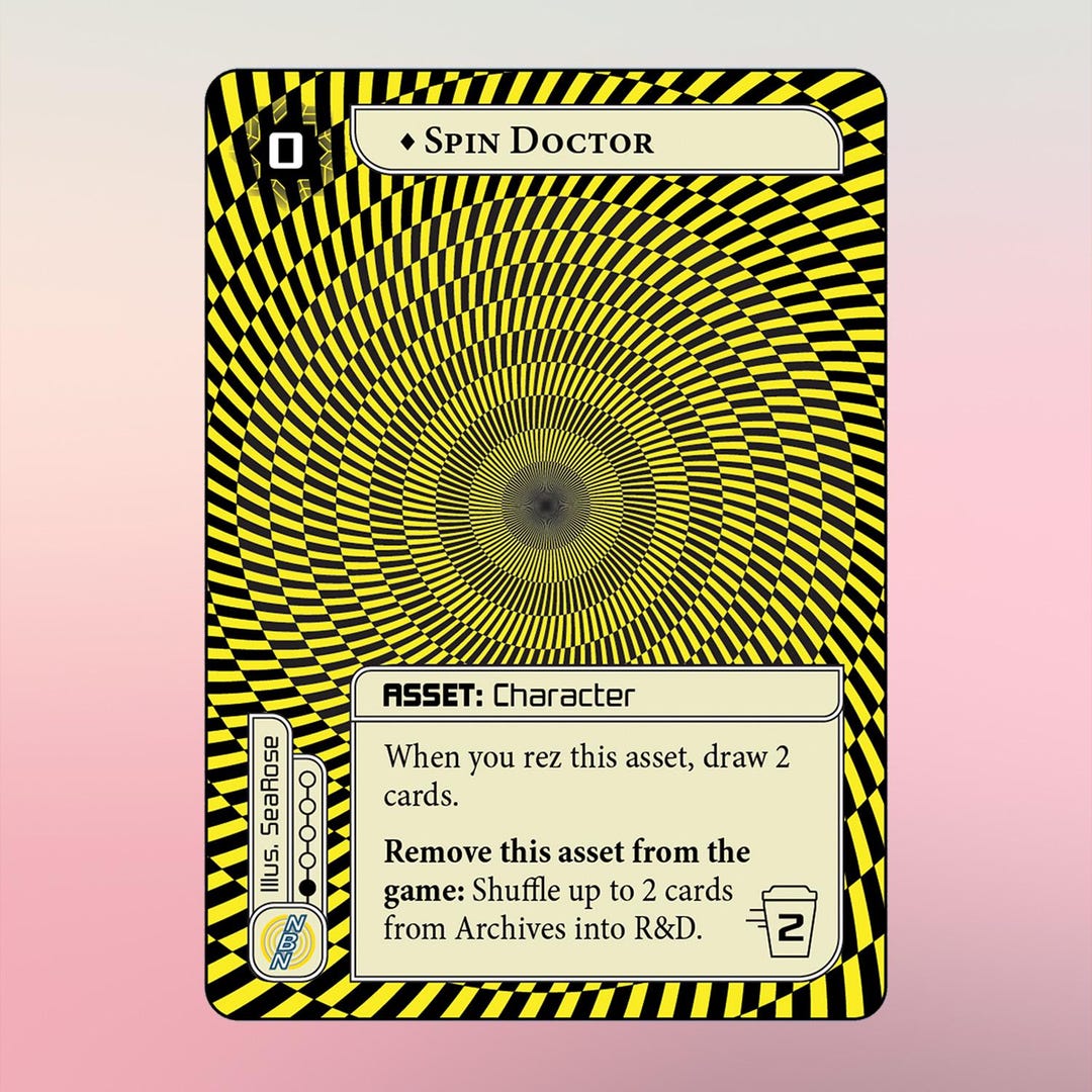 Spin Doctor Netrunner Alt Art | Full Playset X 3 Cards | *NEW* Op Art ...