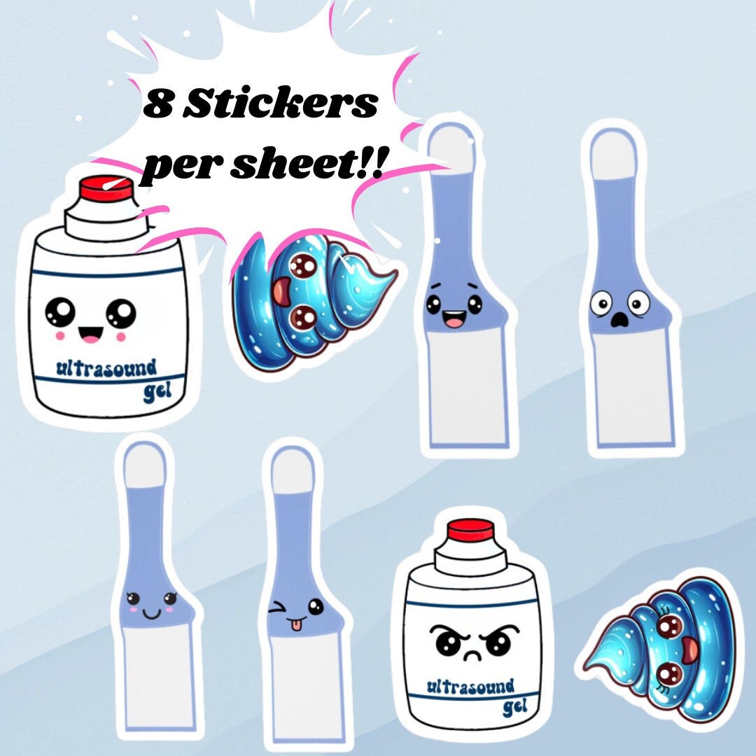 Funny Ultrasound Sticker for Sonographer Decal Cute Sonography Sticker ...