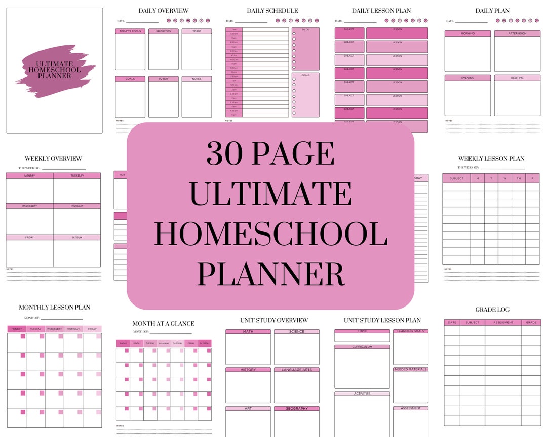 ULTIMATE HOMESCHOOL PLANNER Bundle, Printable, Homeschool Binder ...