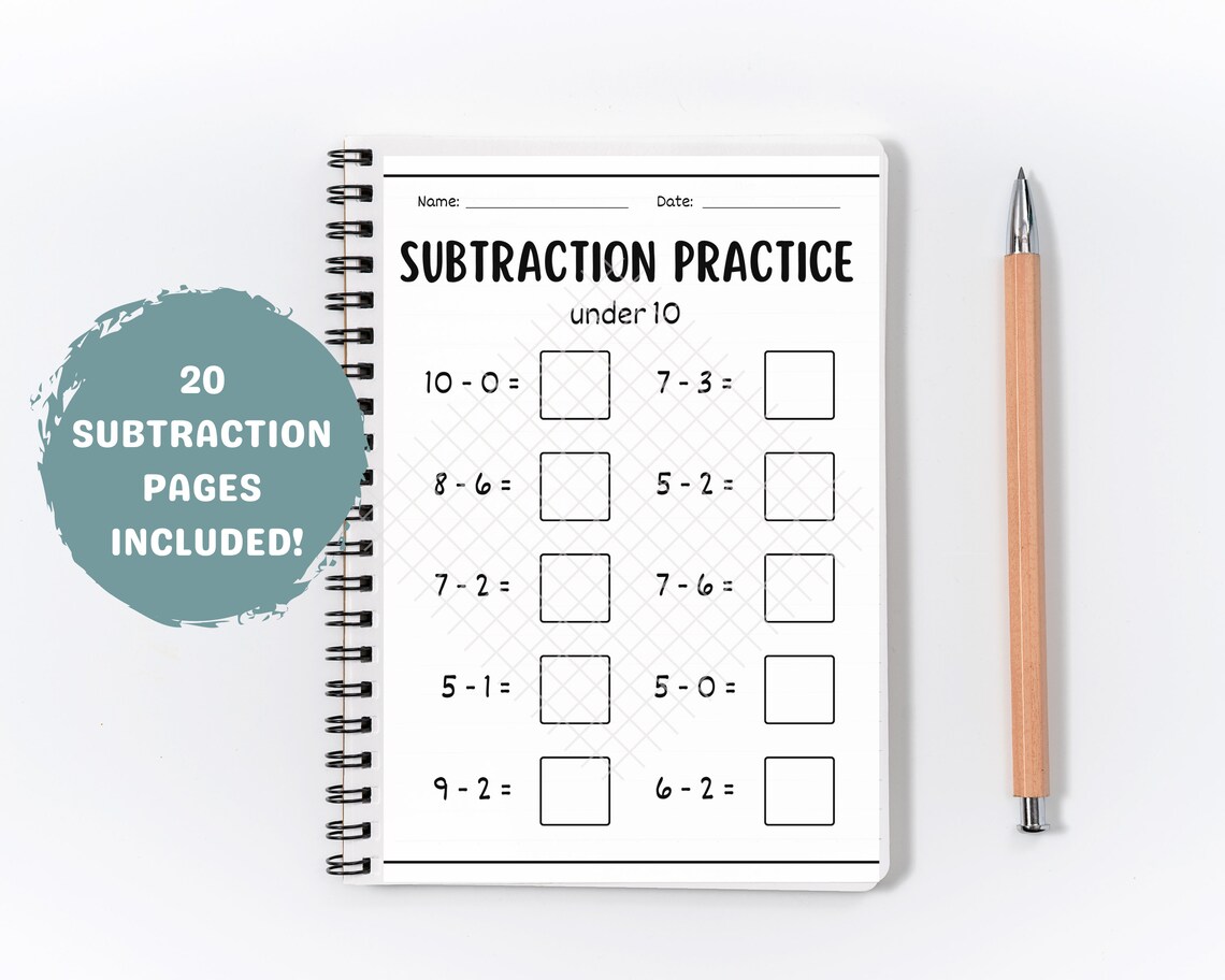 Math Worksheets, Preschool Addition Subtraction Practice Worksheets ...