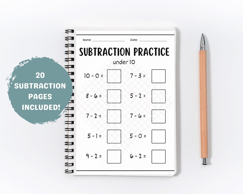 Math Worksheets, Preschool Addition Subtraction Practice Worksheets ...
