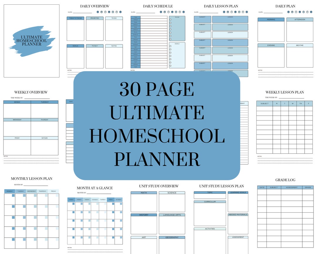 ULTIMATE HOMESCHOOL PLANNER Bundle, Printable, Homeschool Binder ...