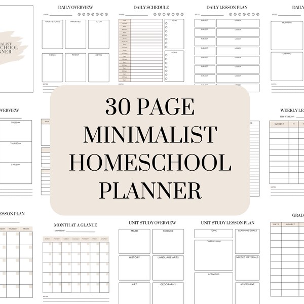 Homeschool Planner - Etsy