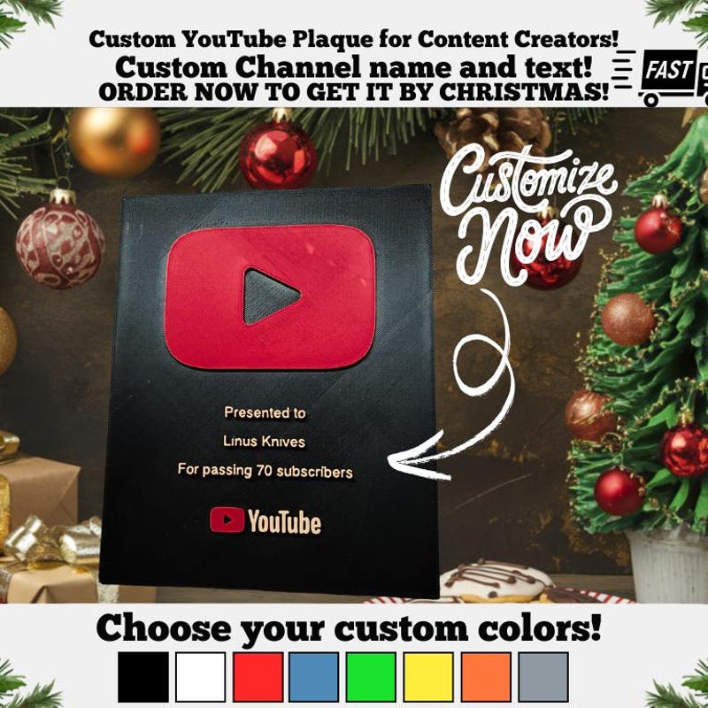 Cadre Youtube Personnalisé - Etsy Canada