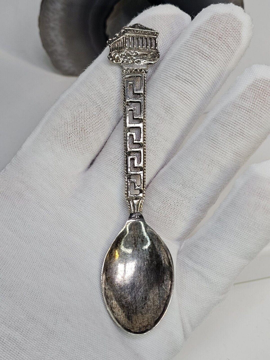 Vintage 800 Silver Greek Sculpture Spoon - Etsy
