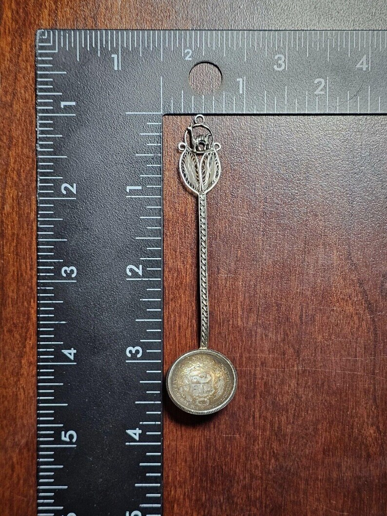 950 Silver - Peru - Handmade Coin/spoon - Llama (heavy Tarnish) - Etsy