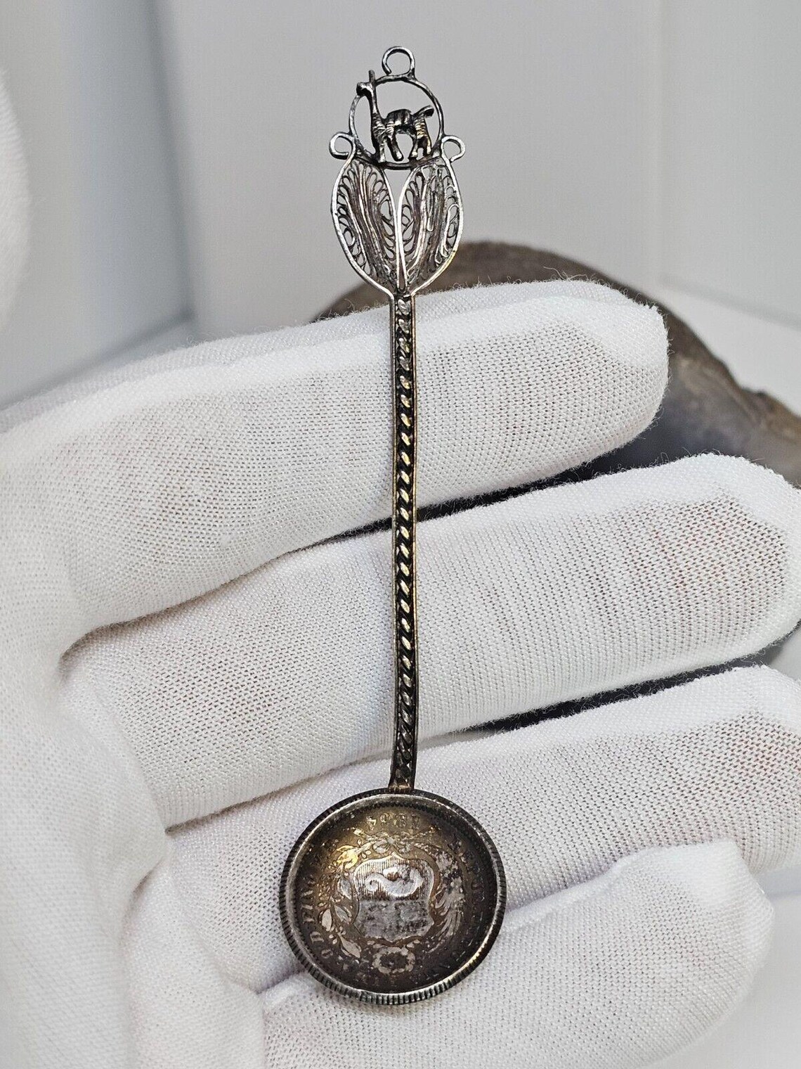 950 Silver - Peru - Handmade Coin/spoon - Llama (heavy Tarnish) - Etsy