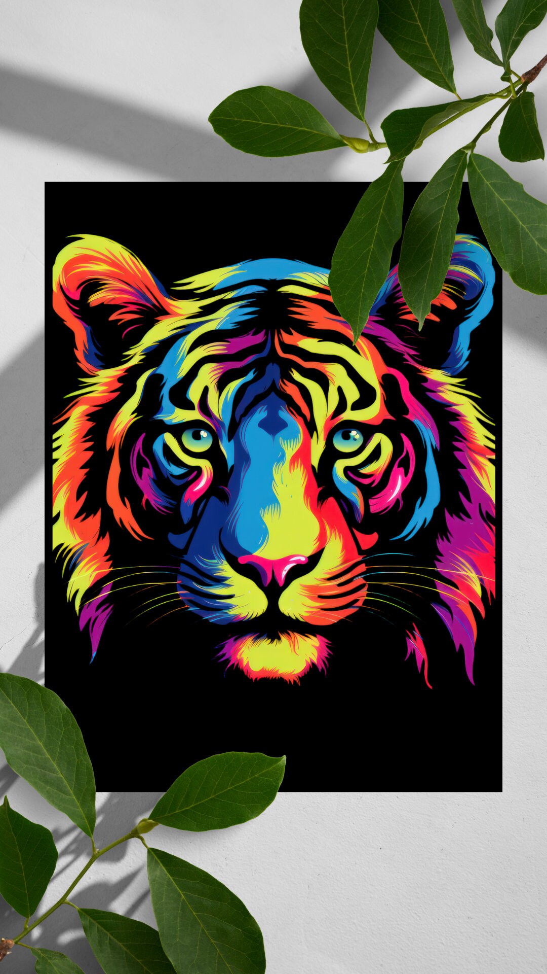 Colorful Modern Rainbow Tiger Wall Art, Digital Download - Etsy